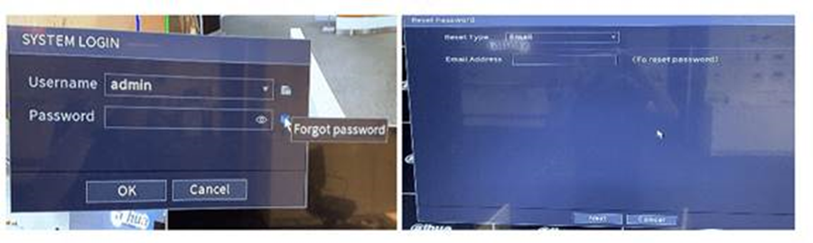 How to reset a password? – Dahua India